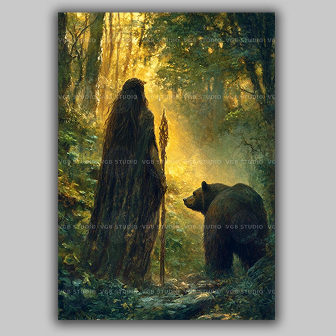 Artio Bear Goddess Art Print Sacred Feminine Decor Celtic Pagan Forest ...