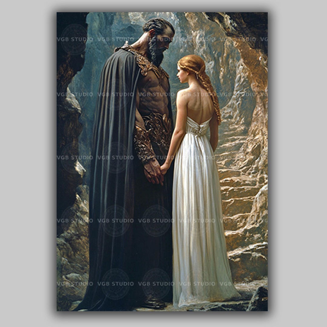 Persephone Hades Love Story Underworld Stairs Fine Art Giclee, Gothic ...