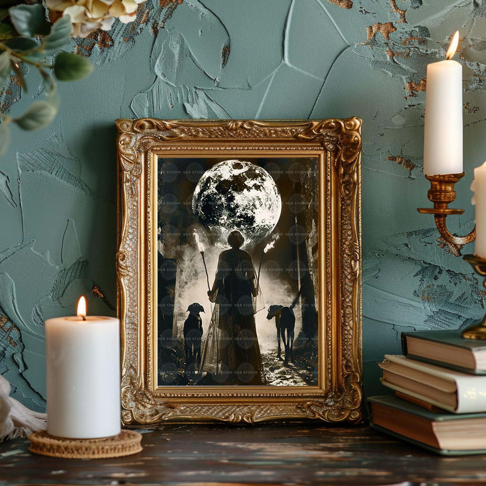 Hecate Greek Goddess Sepia Baroque Photo, Hekate Moon Crossroads ...