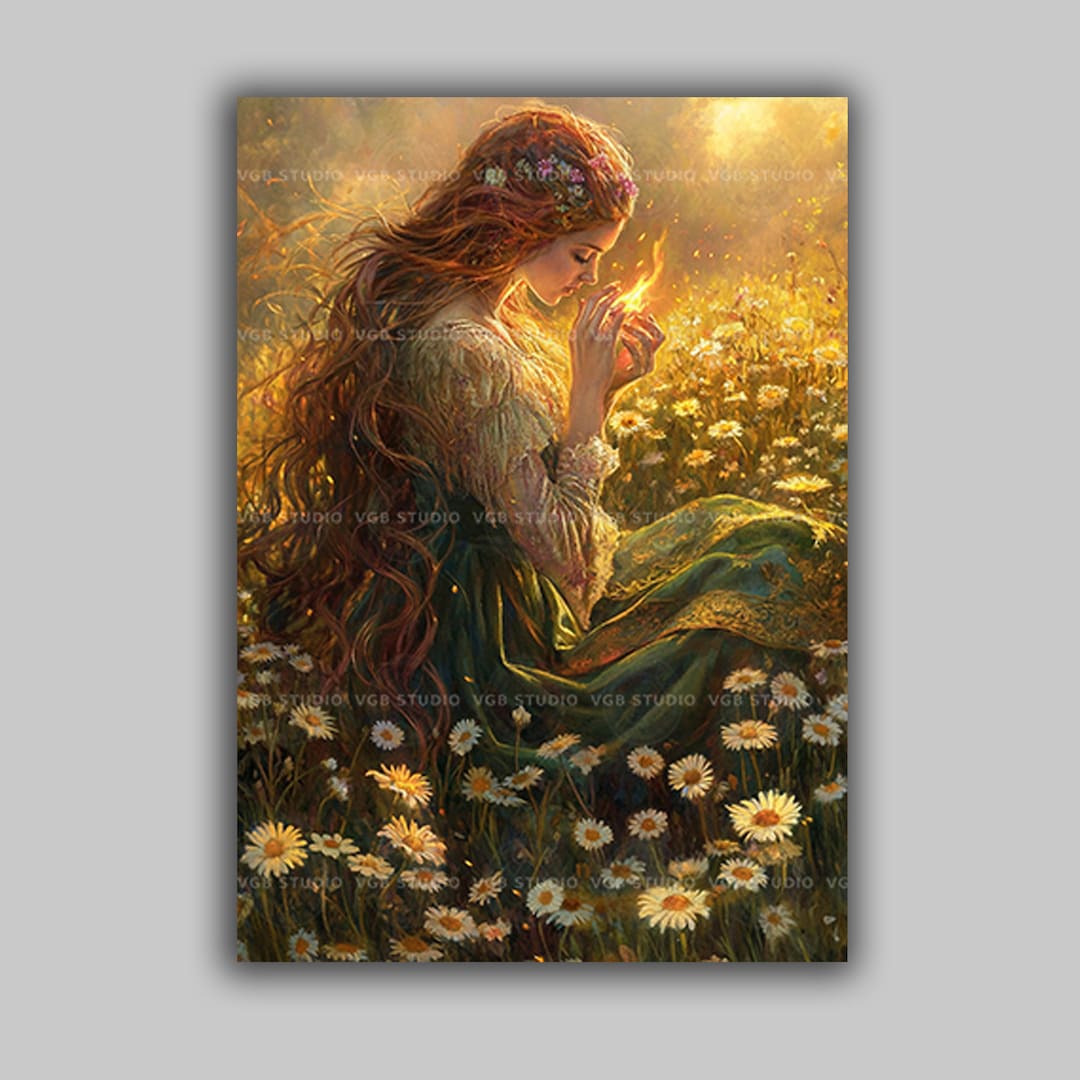 Brigid Art Print Irish Goddess of Fire Spring Equinox Pagan Decor ...