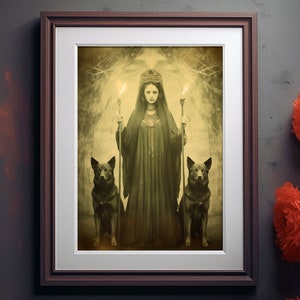 Hecate Greek Goddess Moon Crossroads, Vintage Photo, Witchcraft Fine ...