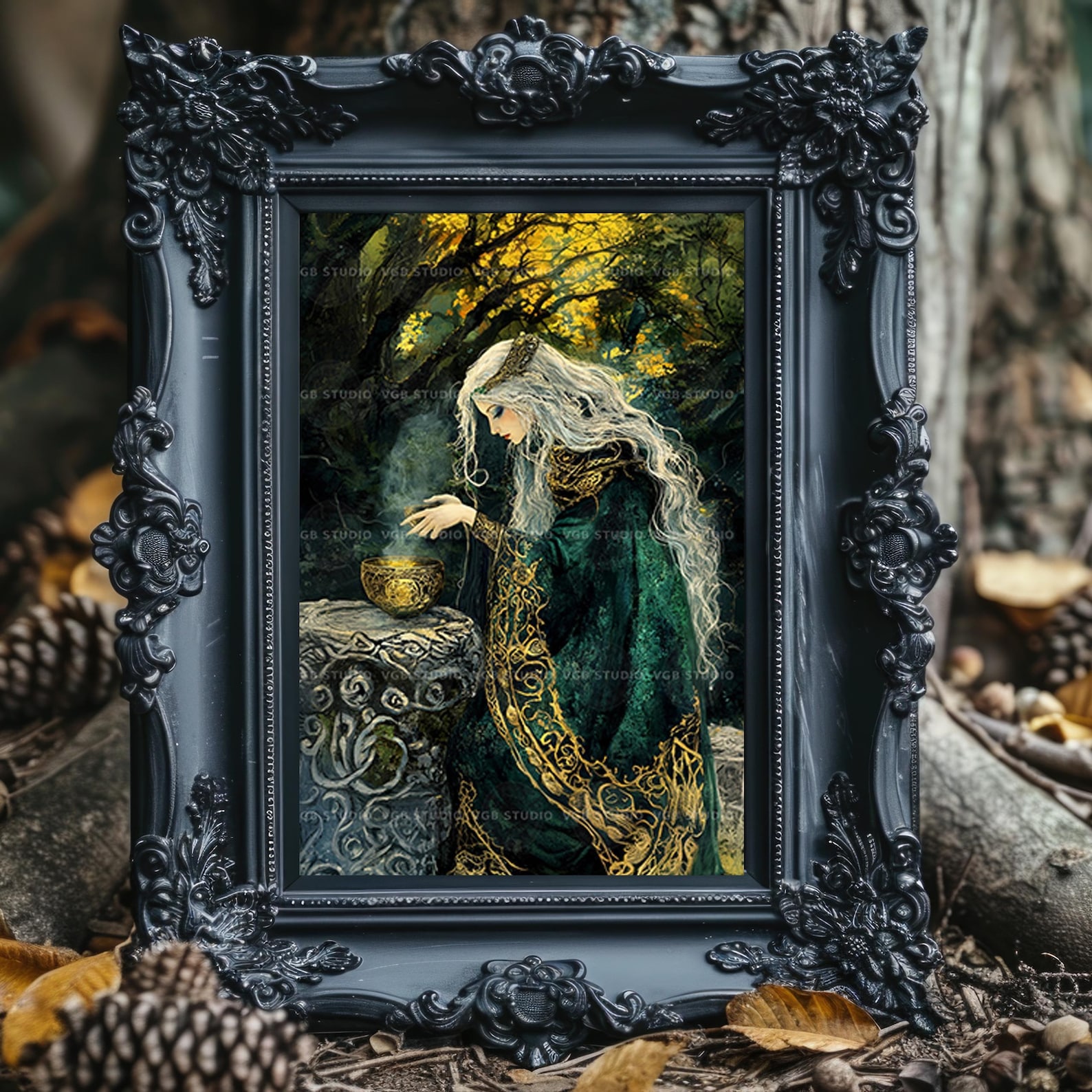 Ceridwen Celtic Witch Goddess Art Print With Cauldron Druid Witch Welsh ...