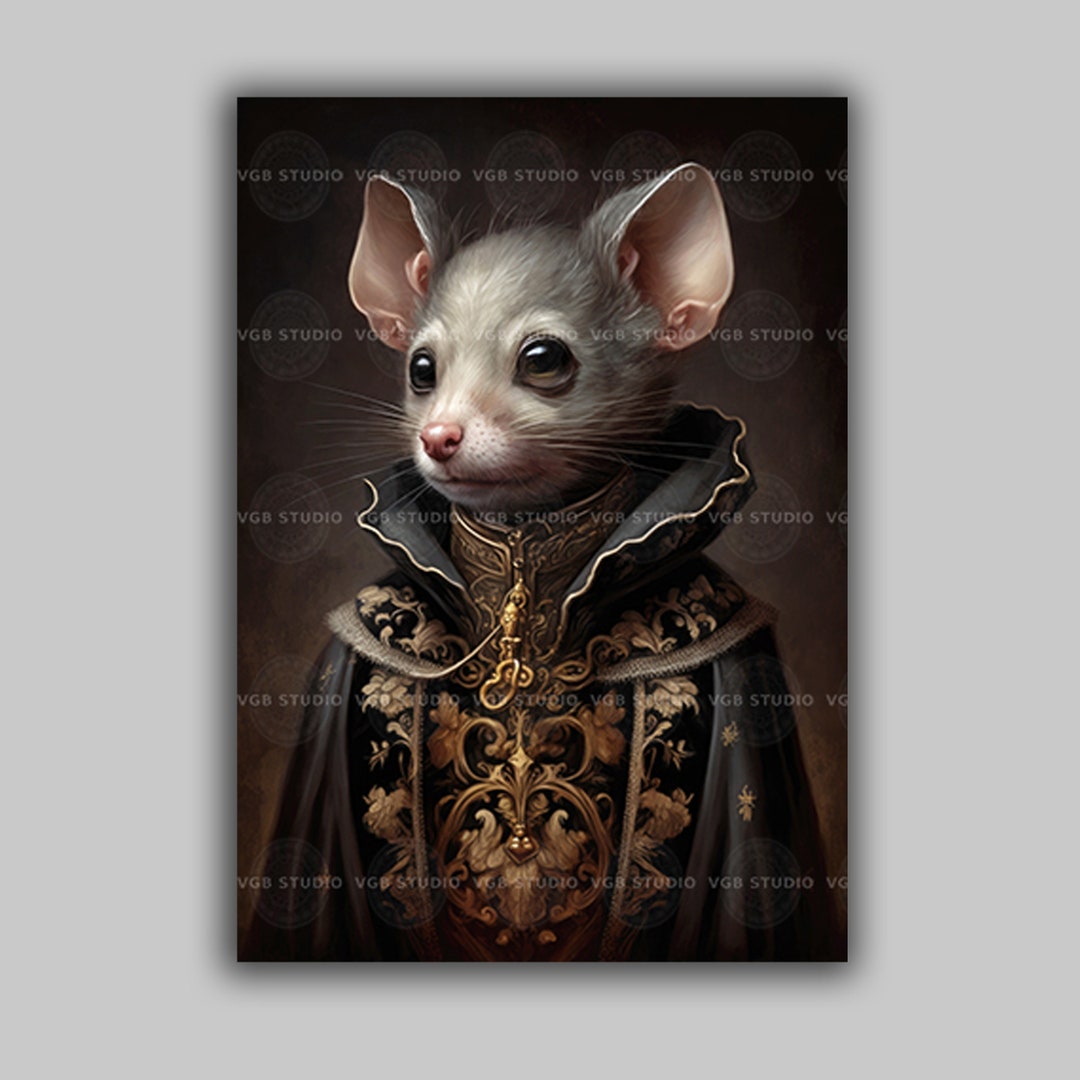 Gothic Mouse Renaissance Prince Regal Victorian Mice, Baroque Poster ...