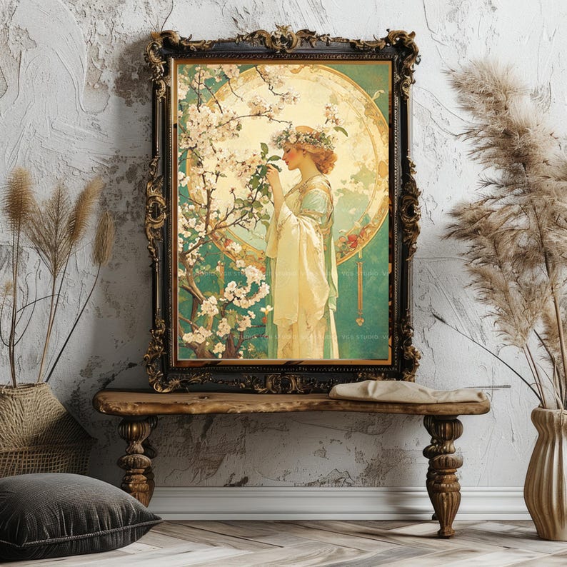 Thallo Flora Horae Greek Goddess Art Print Spring Blossom Wall Decor ...