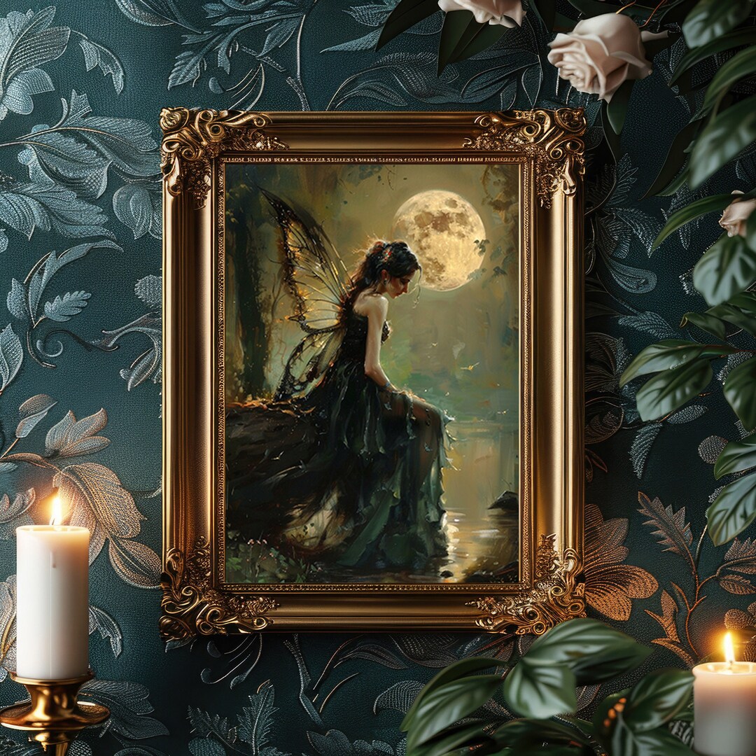 Gothic Fairy Dark Forest Full Moon Celtic Lore, Irish Myth Fantasy ...