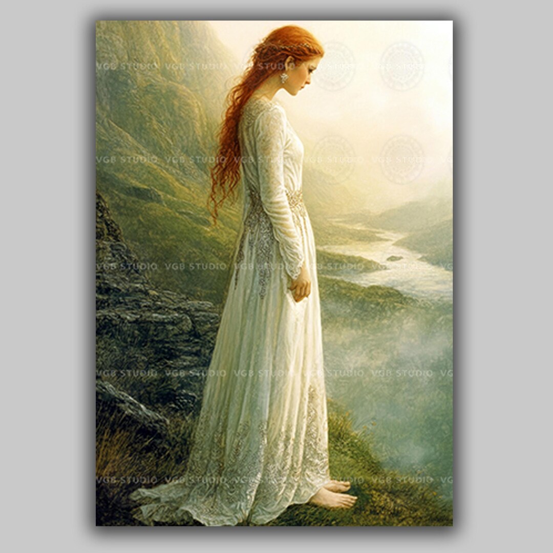 Be Binn Celtic Goddess Art Print, Ethereal Irish Maiden Mythological ...