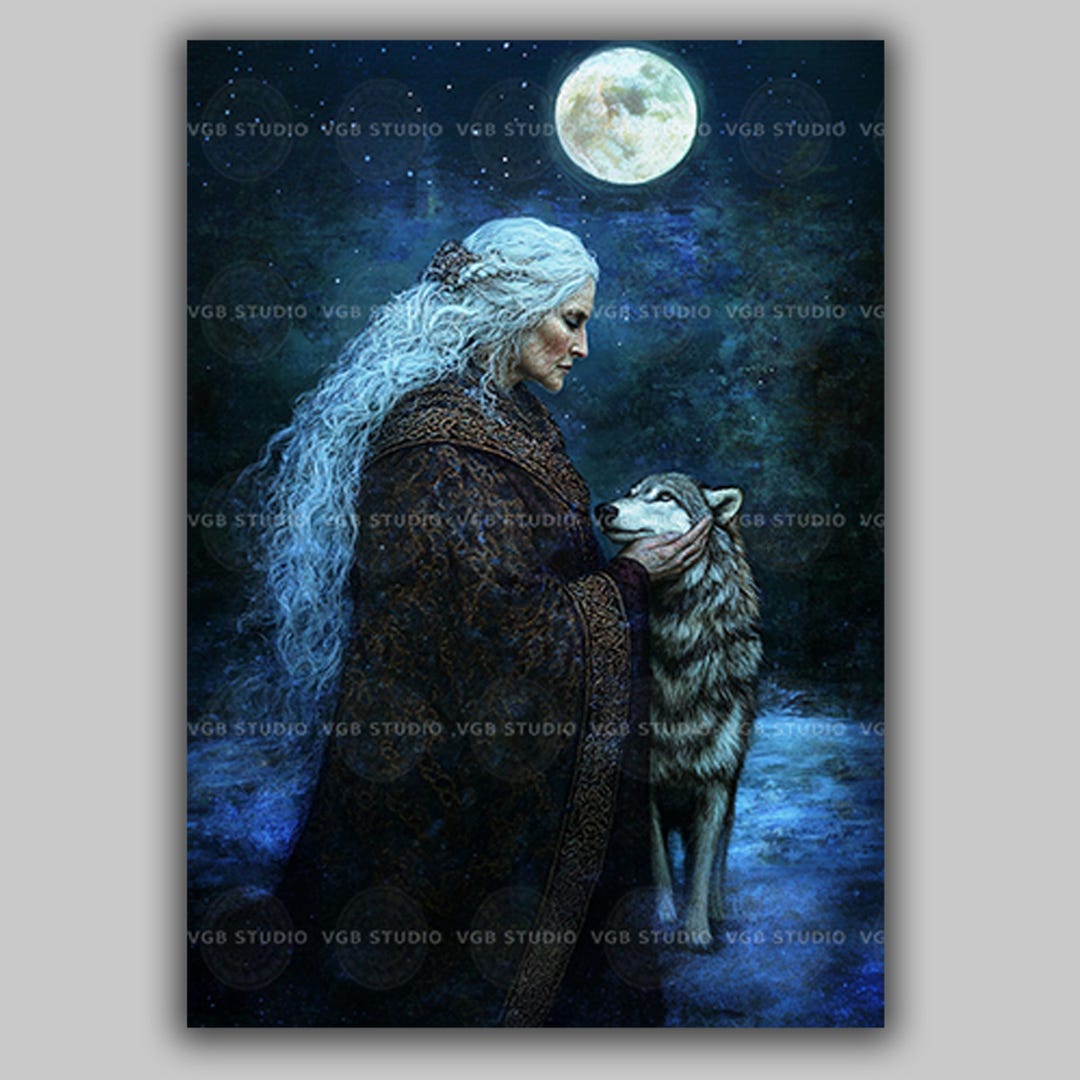 Cailleach Celtic Winter Goddess Art Print, Powerful Celtic Crone and ...