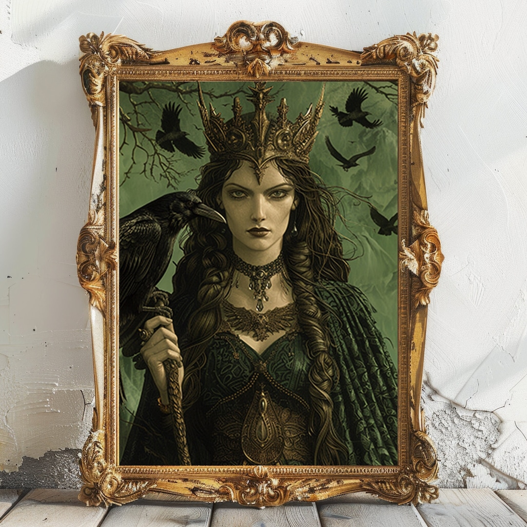 Morrigan Celtic Goddess Raven Crow Pagan Witchcraft Wicca Artwork ...
