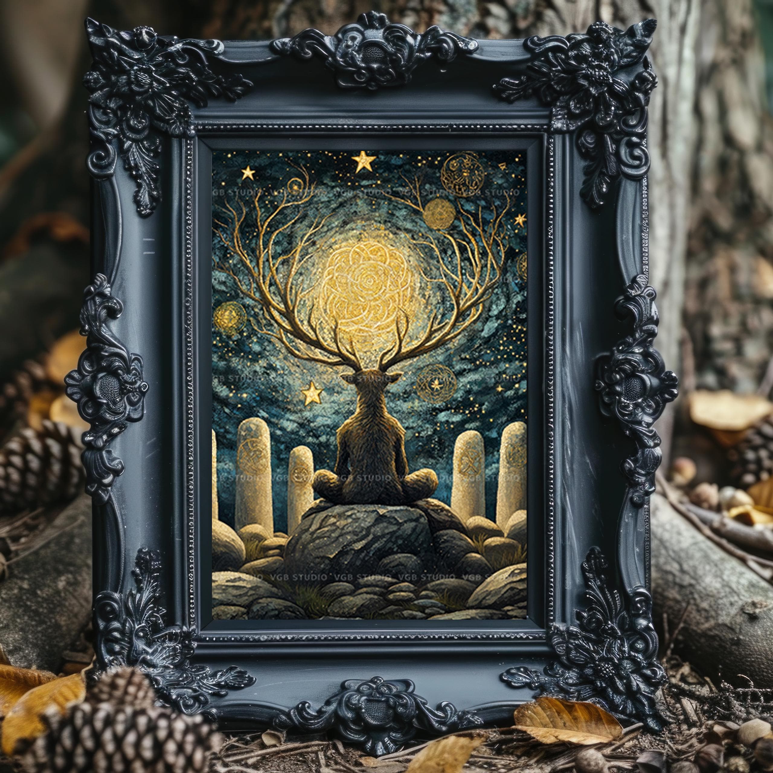 Cernunnos Celtic Horned God of Nature Forest Animals Fertility ...