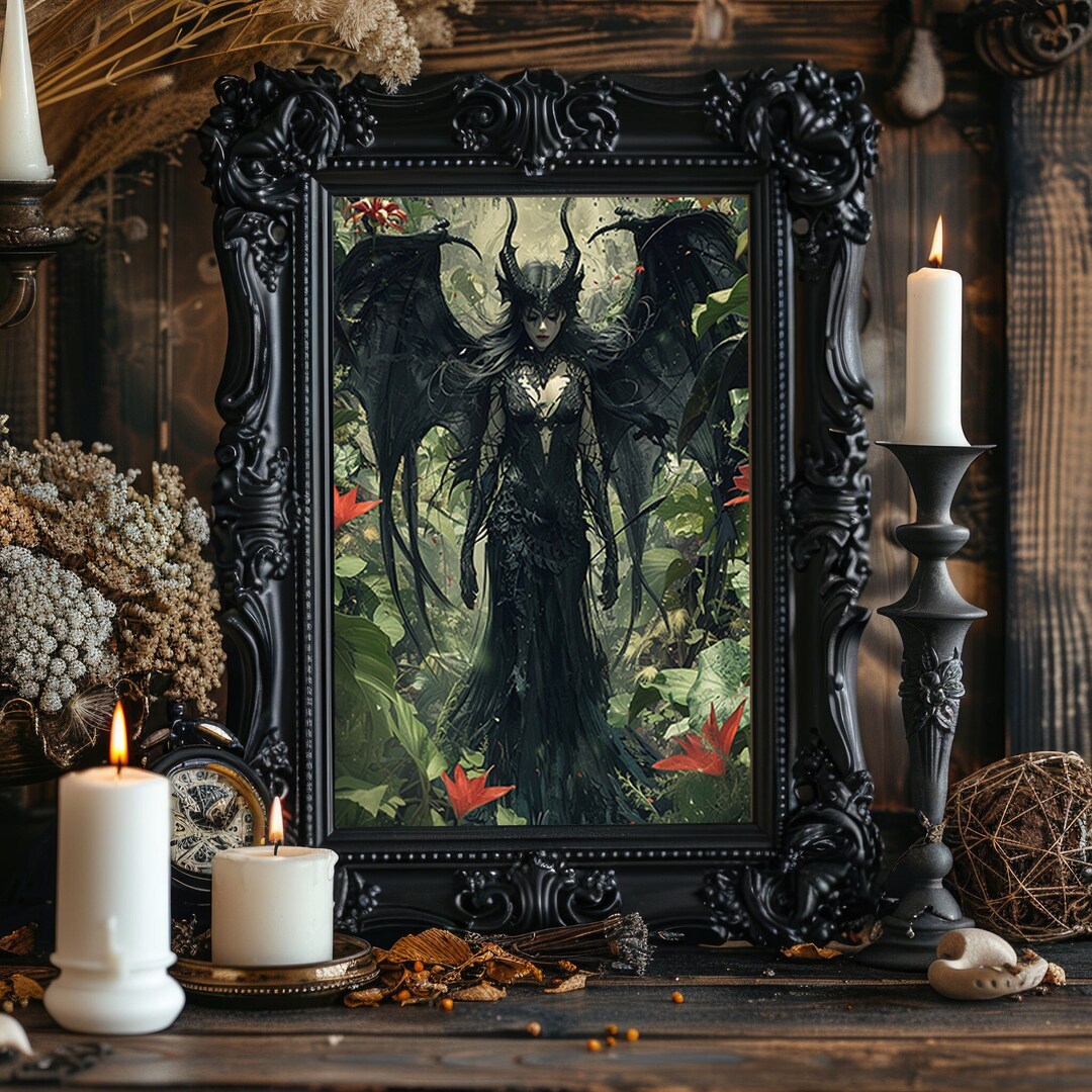 Lilith Dark Forest Mythical Woods Print, Lilith Vintage Dark Art ...