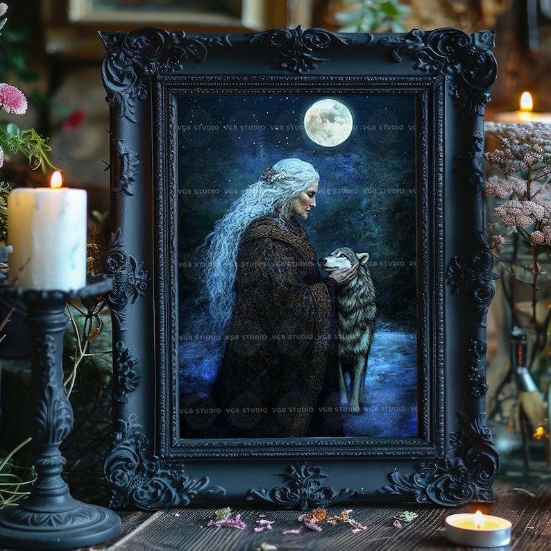 Cailleach Celtic Winter Goddess Art Print, Powerful Celtic Crone and ...