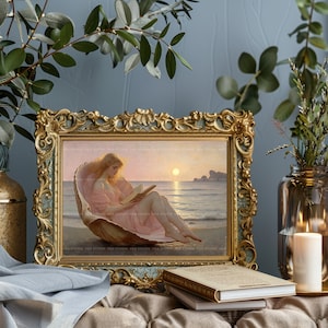 Aphrodite Reading Book Seashell Sea Greek Goddess of Love and Beauty ...