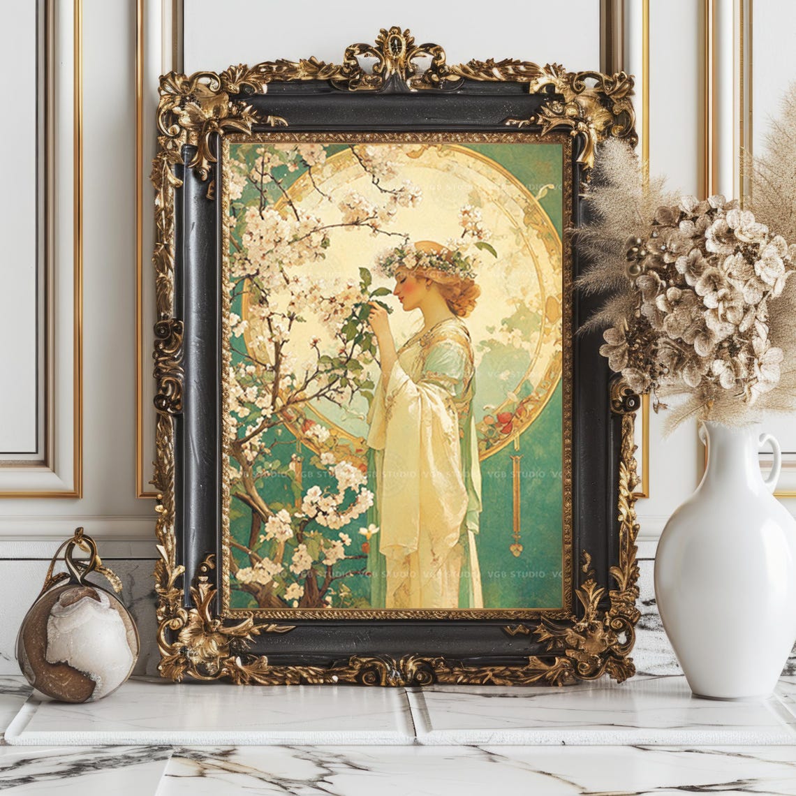 Thallo Horae Greek Goddess Art Print Spring Blossom Wall Decor Art ...