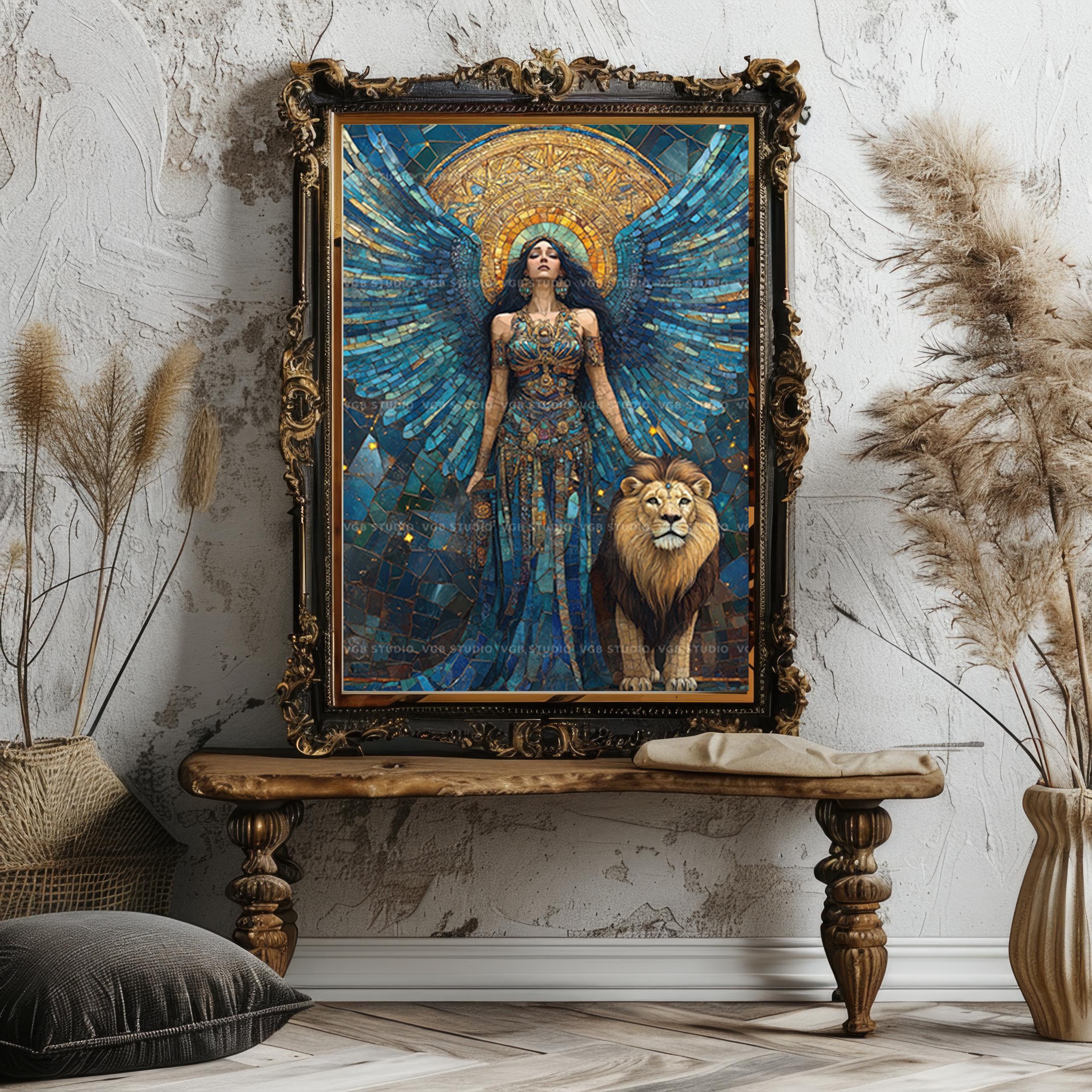 Ishtar Inanna Astarte Goddess of Love War and Fertility With Wings and ...