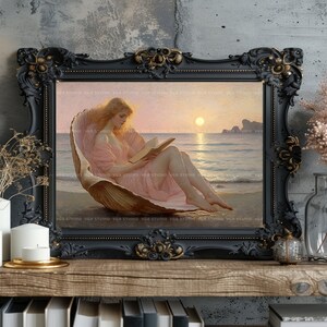 Aphrodite Reading Book Seashell Sea Greek Goddess of Love and Beauty ...