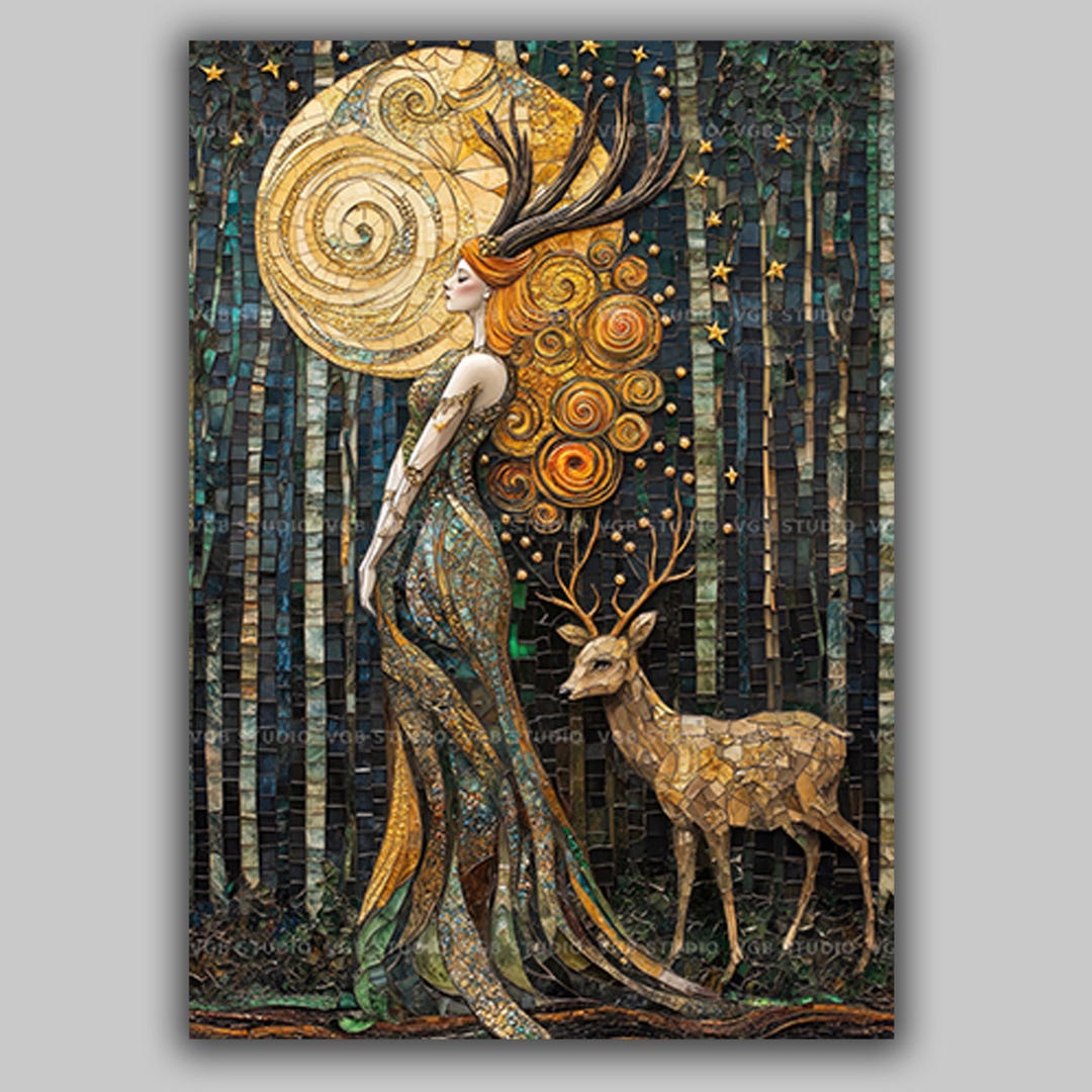 Elen of the Ways Celtic Goddess of Pathways and Reindeer Mythology Art ...