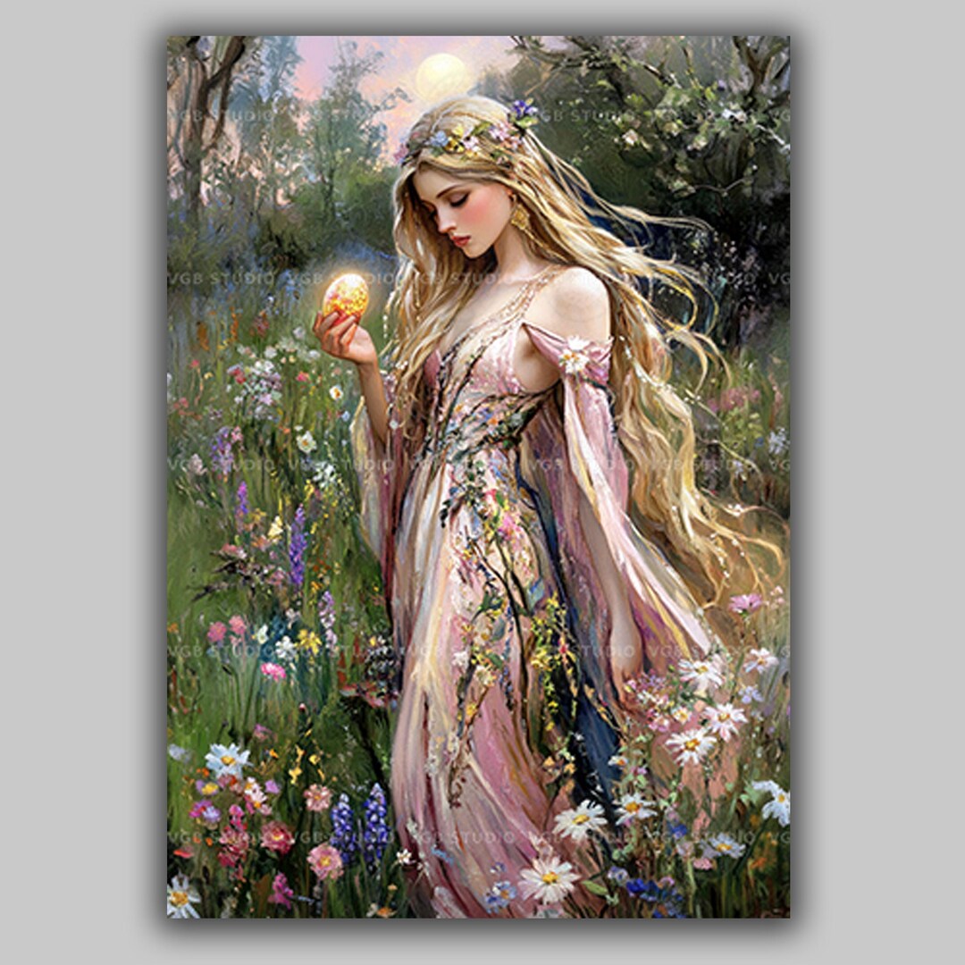 Eostre Ostara Celtic Spring Goddess Sacred Feminine Deity Print, Spring ...