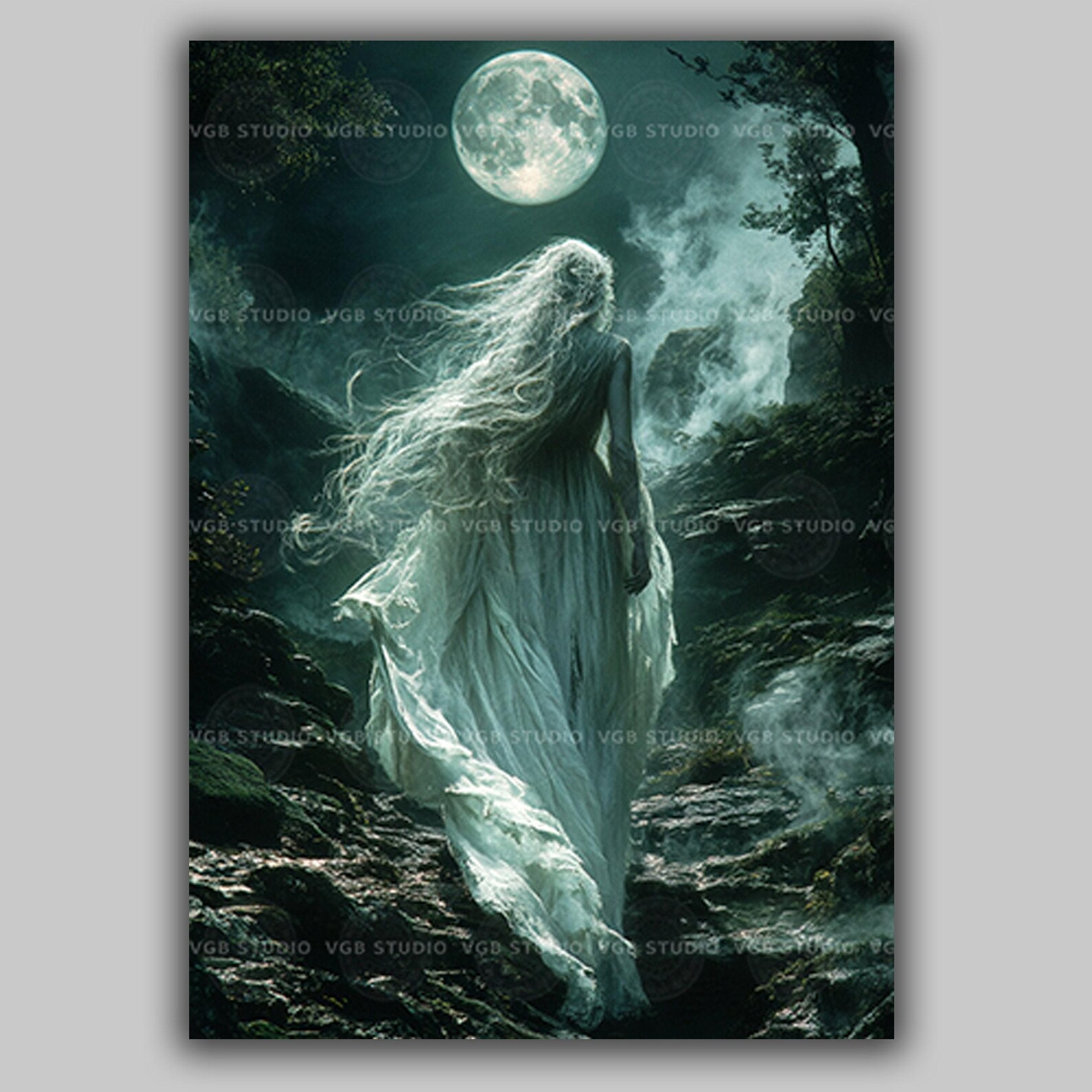 Cliodhna Art Print Celtic Moon Goddess Irish Myth Enchanting Night ...
