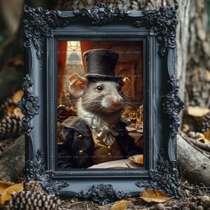 Gothic Rat Victorian Gentleman Mouse Poster Fine Art Print, Painting ...