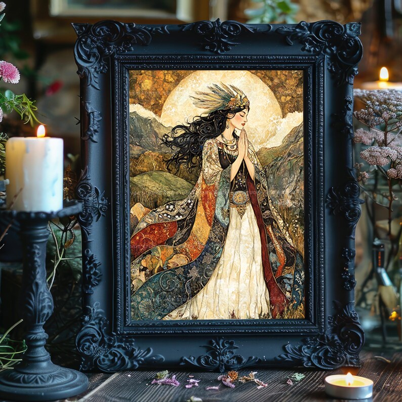Pachamama Art Print Andean Earth Goddess Wall Decor Nature Spirit ...