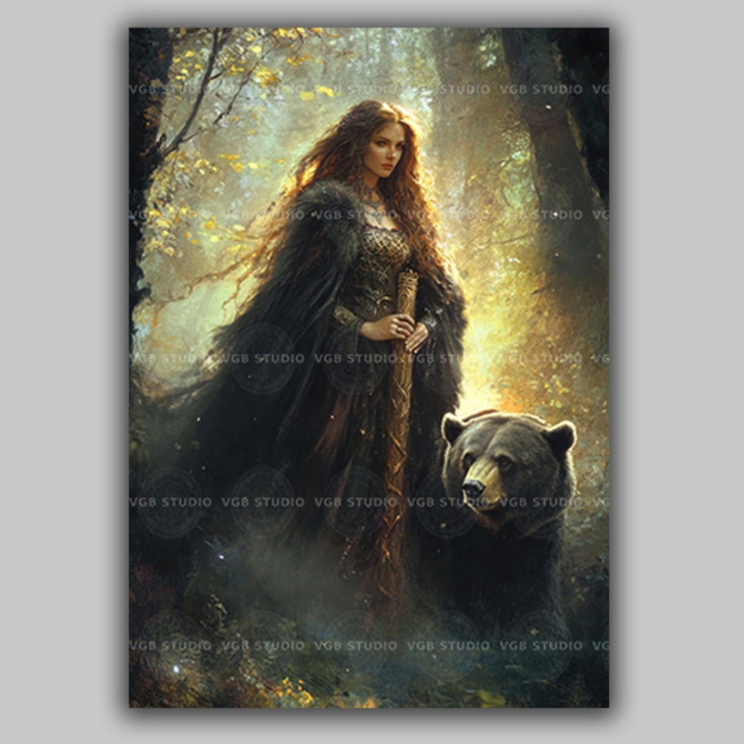 Artio Celtic Goddess Forest Bear Deity Art Print,spiritual Goddess ...
