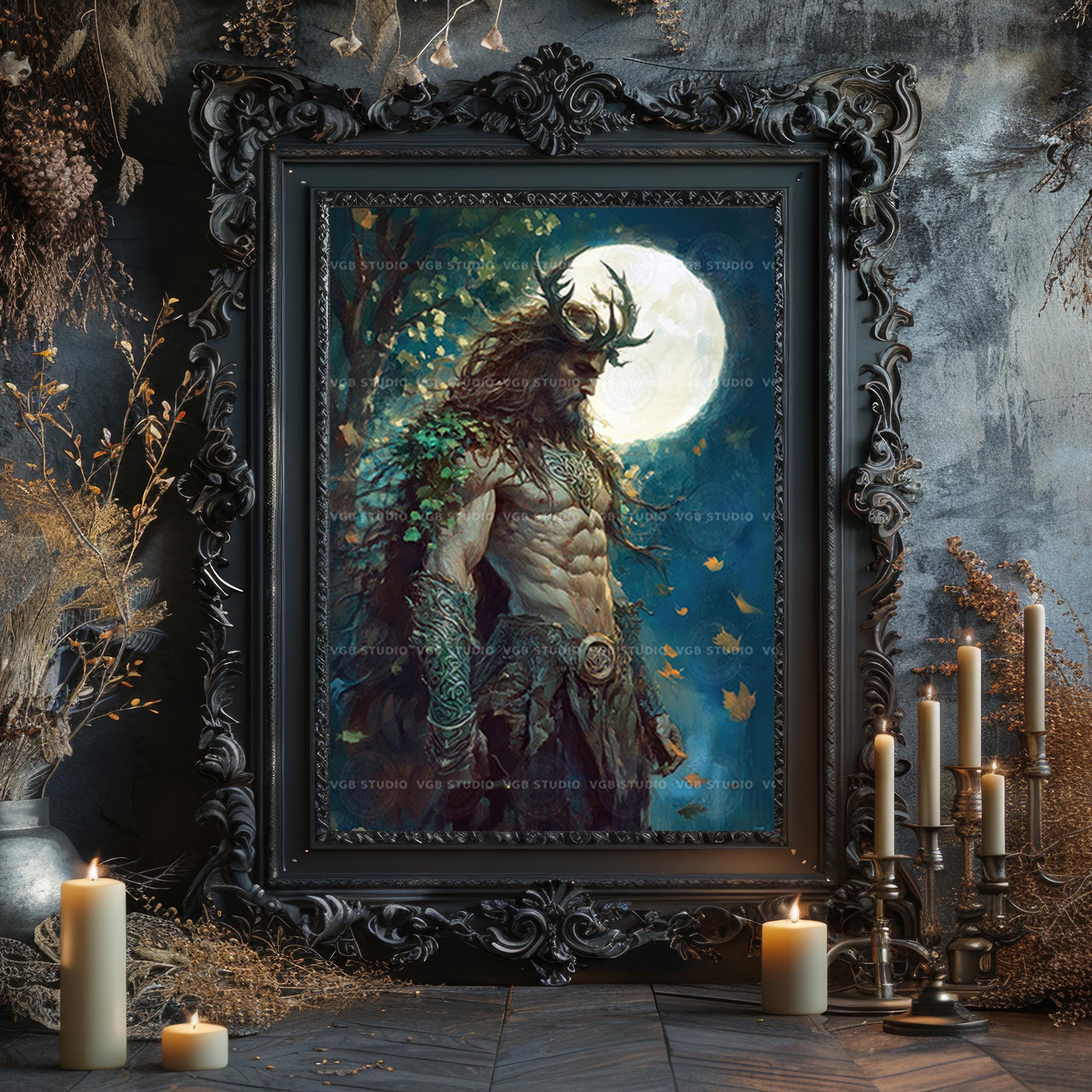 Cernunnos Celtic Horned God of Nature,druidic Forest Guardian,pagan ...
