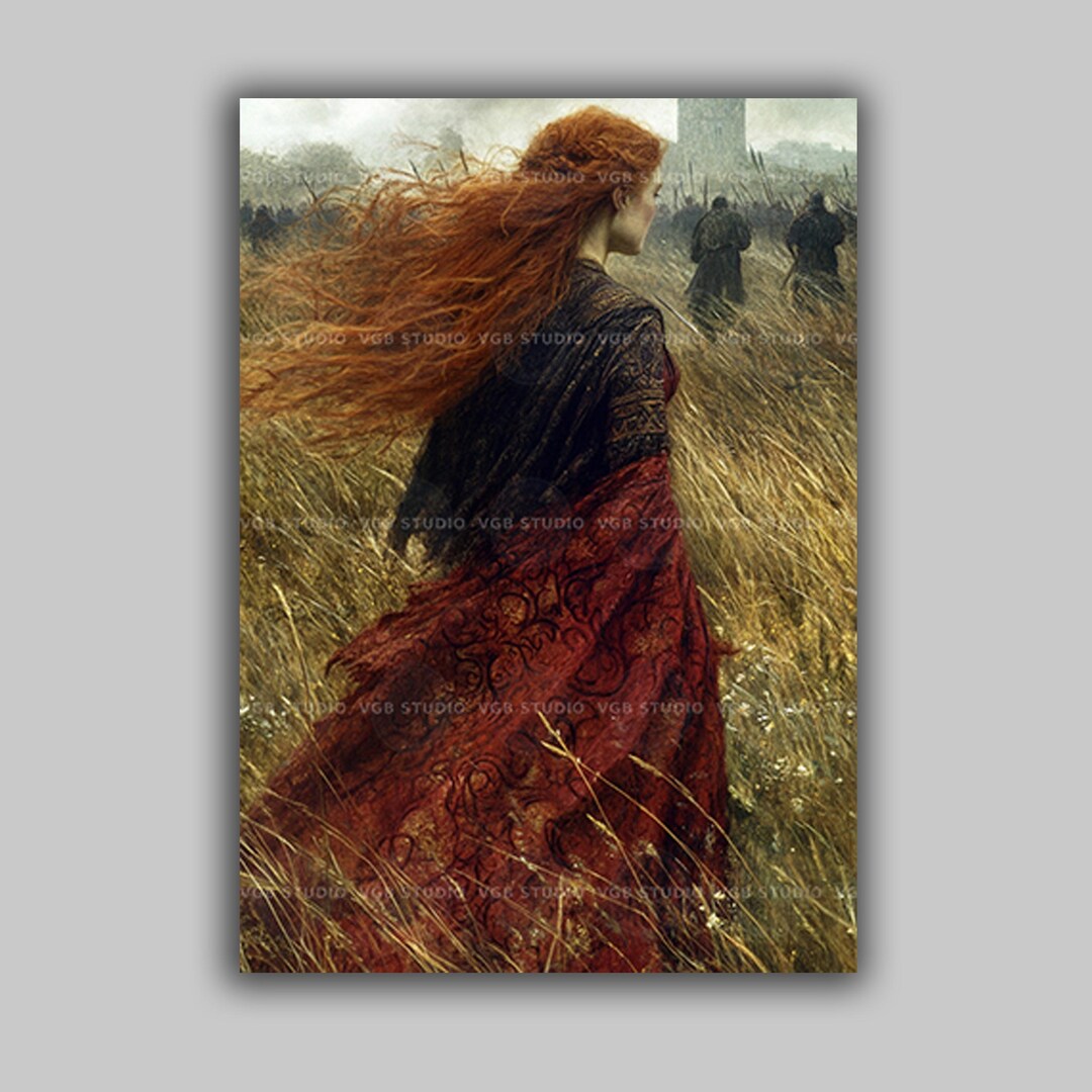 Nemain Celtic War Goddess Mythological Warrior Queen Wall Art, Mystical ...