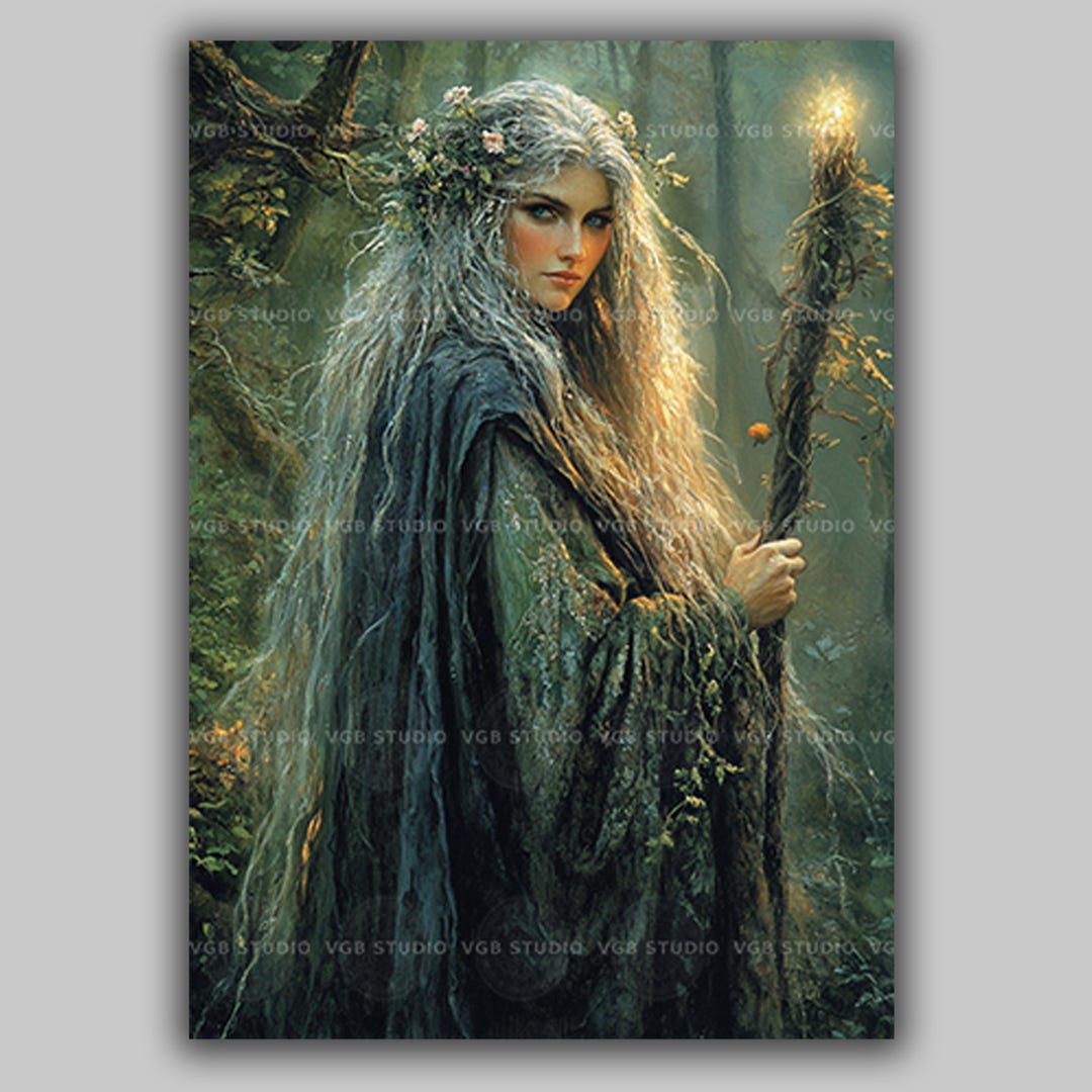 Danu Mystical Celtic Forest Goddess Art Print,ethereal Irish Mythology ...