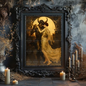 Victorian Woman Demon Dancing Satanic Baroque Photography, Art Poster ...