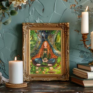Danu Celtic Goddess Art Print Earth Mother Deity Nature Spiritual ...