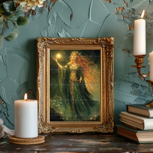 Danu Goddess of Earth and Abundance Print, Celtic Pagan Wall Art, Mother of Tuatha Dé Danann ...
