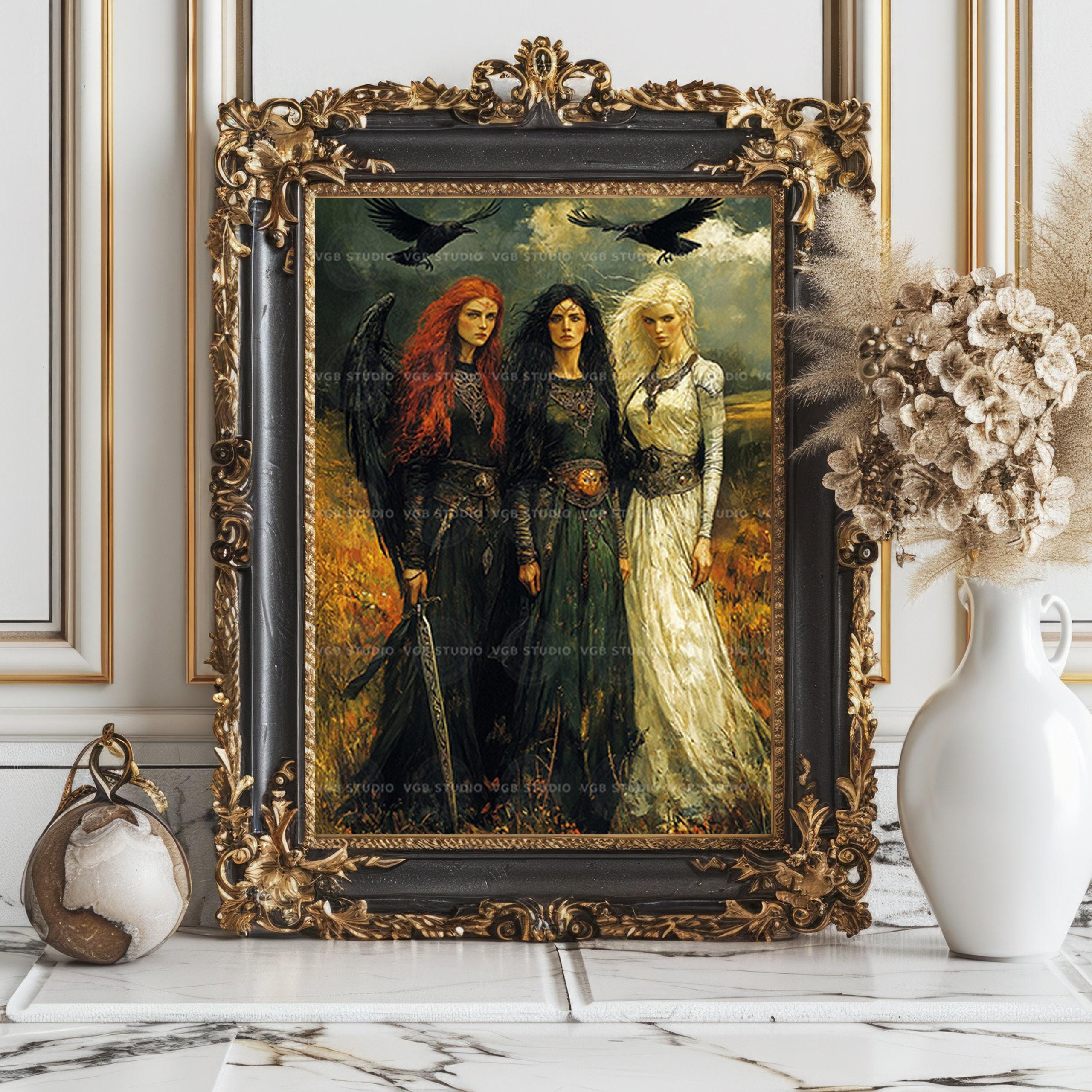 The Morrigan Badb Macha and Nemain Celtic Triple Goddess Print, Irish ...