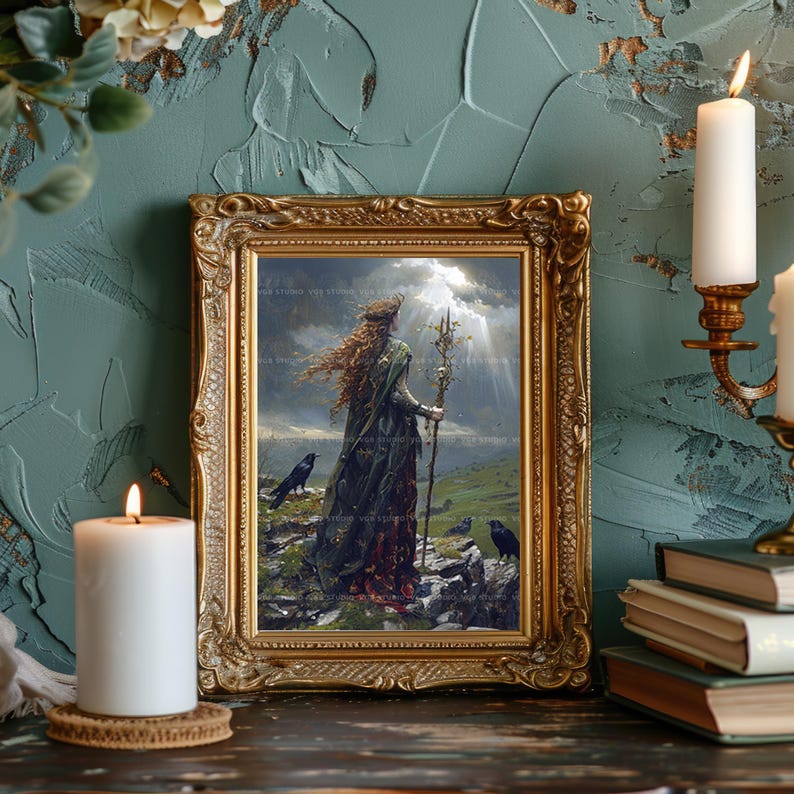 The Morrigan Wall Art Print, Irish Celtic Goddess of War and Fate ...
