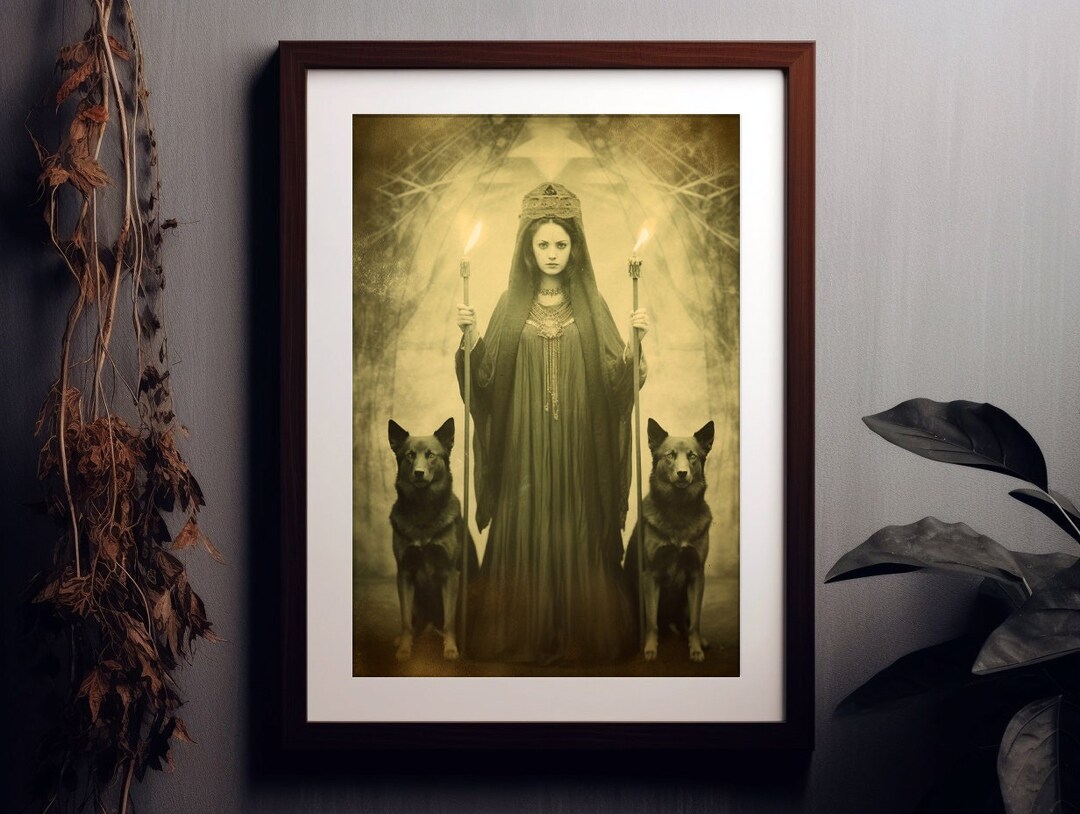 Hecate Greek Goddess Moon Crossroads, Vintage Photo, Witchcraft Fine ...