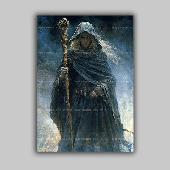 Clipart Gleoite Hata Cailleach CAILLEACH ART PRINT, Winter Goddess