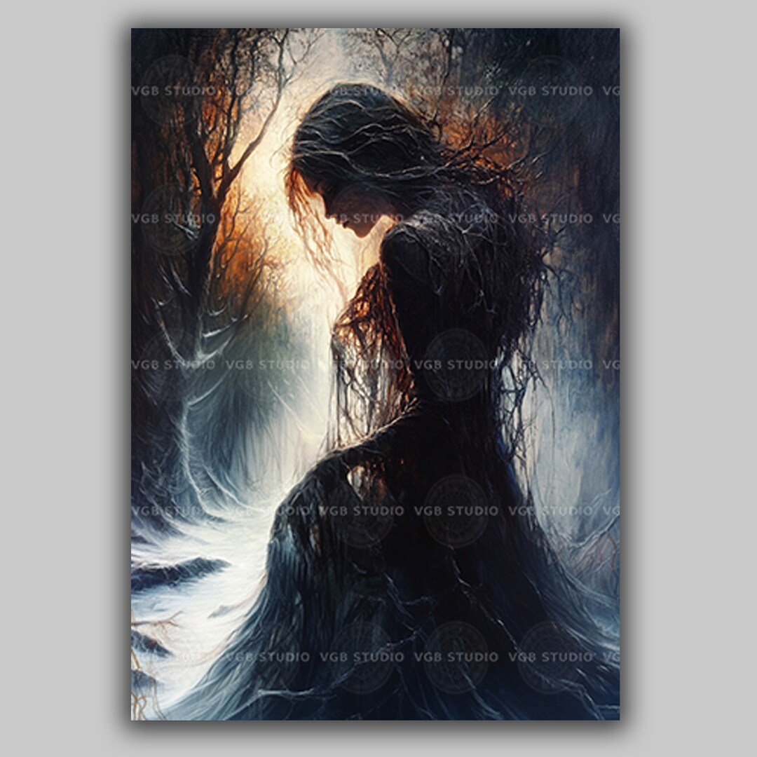 Hel Goddess Art Print Norse Mythology Dark Feminine Wall Decor ...