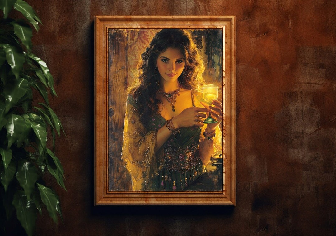 Circe Greek Withcraft Goddess Sorcery Fine Art Giclee, Vintage Painting ...