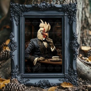 Chicken Gothic Rooster Victorian Gentleman, Renaissance Chicken ...