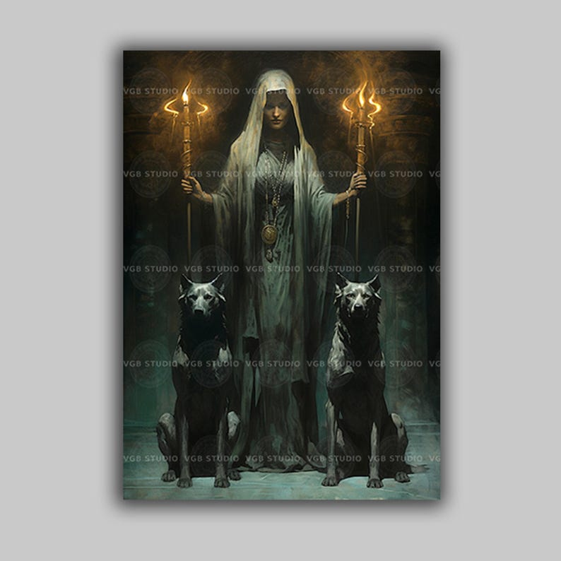 Hecate Greek Goddess of Witchcraft and Magic Art Print Pagan Altar ...