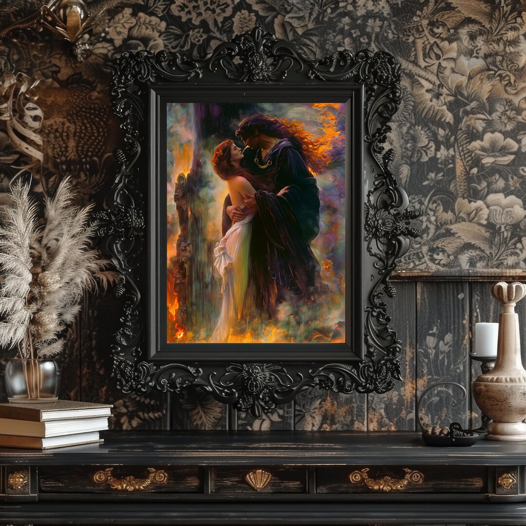 Hades Persephone Eternal Love Greek Mythical Fine Art Giclee, Gothic ...
