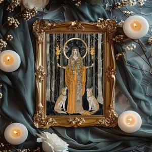 Hecate Witchcraft Night Greek Goddess Art Nouveau Crossroads Magic ...