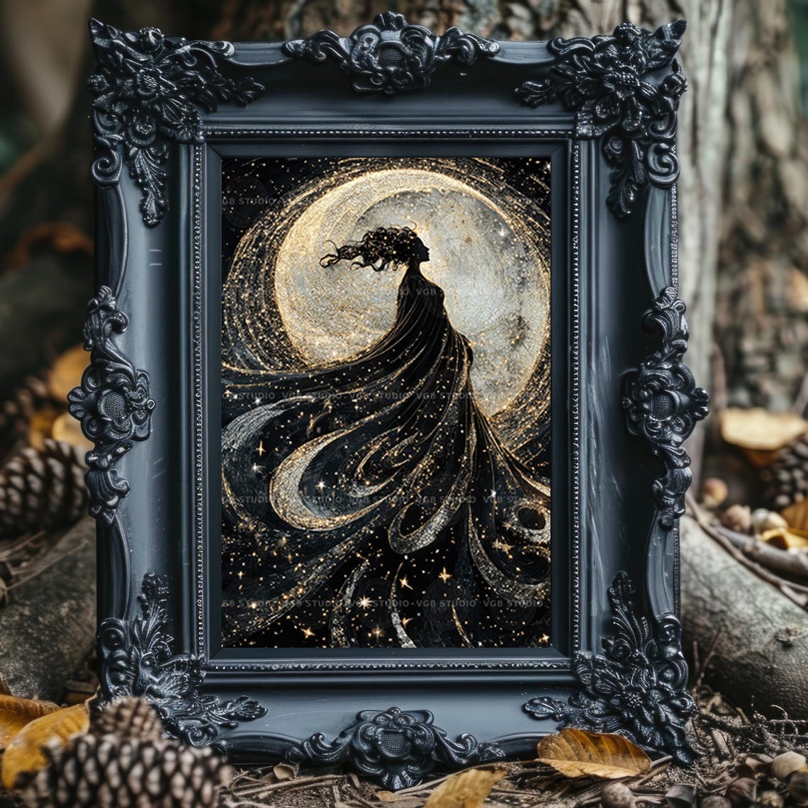 Nyx Goddess of Night Art Print Greek Mythology Decor Celestial Feminine ...