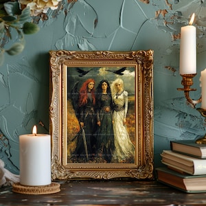 The Morrigan Badb Macha and Nemain Celtic Triple Goddess Print, Irish ...