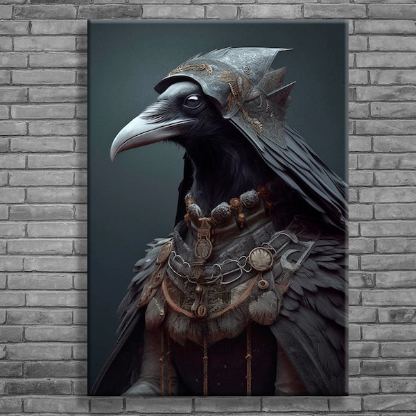 Medieval Raven Poster - Etsy