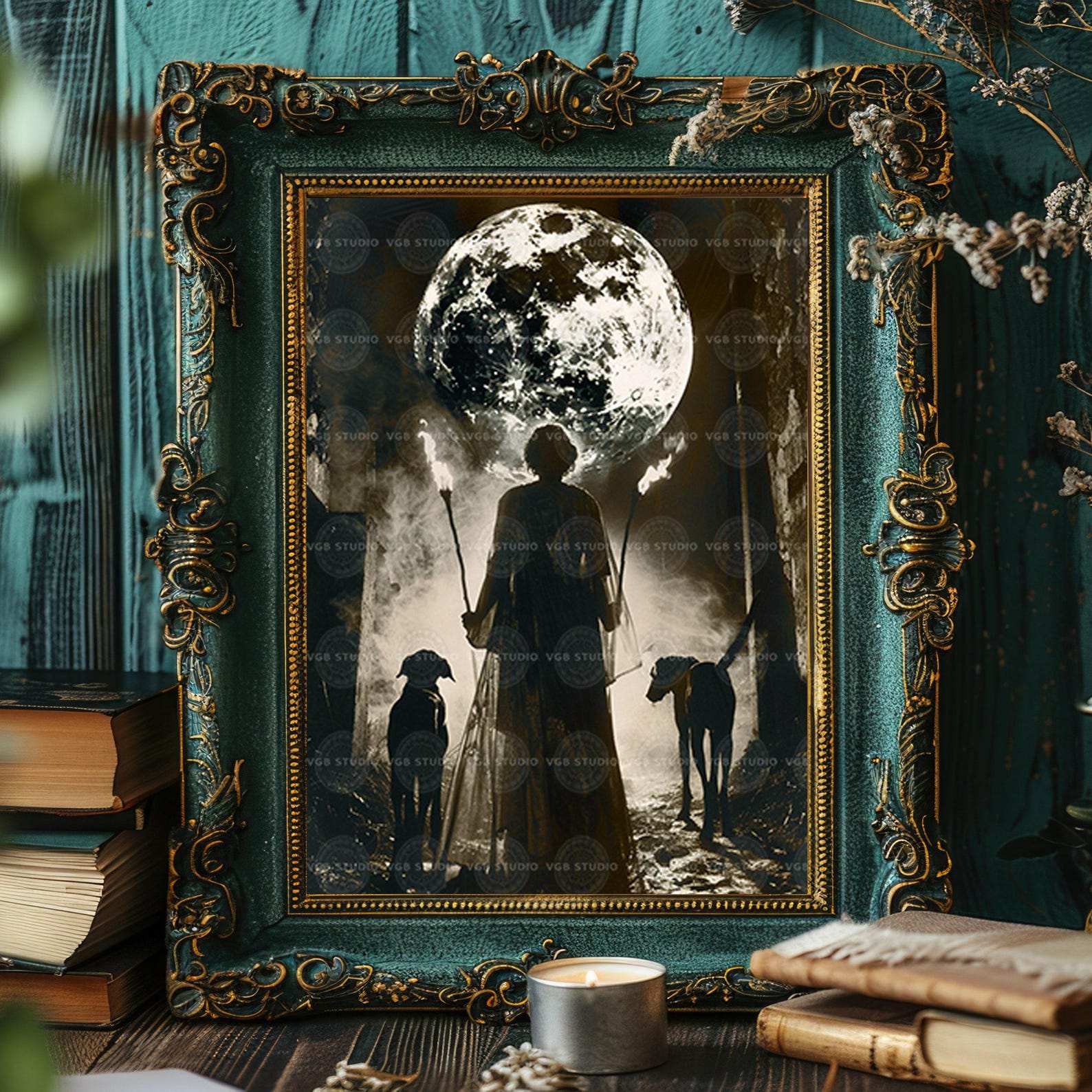 Hecate Greek Goddess Sepia Baroque Photo, Hekate Moon Crossroads ...