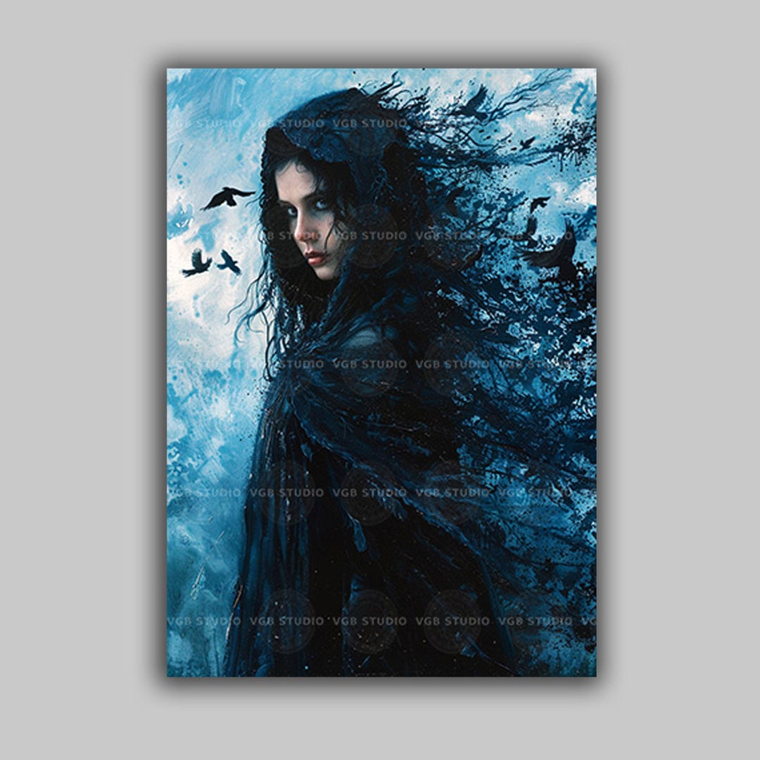 The Morrigan Art Print Celtic Goddess Irish Raven Queen Crow ...