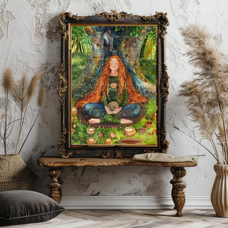 Danu Celtic Goddess Art Print Earth Mother Deity Nature Spiritual ...