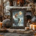 Winter Mermaid Art Print Icy Ocean Fantasy With Redhead Siren and Full ...