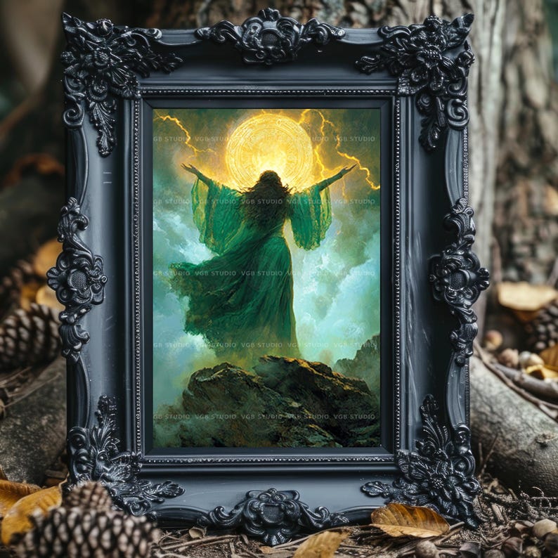 Sunna Sol Norse Sun Goddess of Daylight Warmth Protection Radiant Halo ...