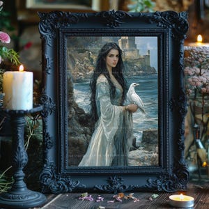 Branwen Welsh Goddess of Love and Beauty by the Sea Fine Art Print ...